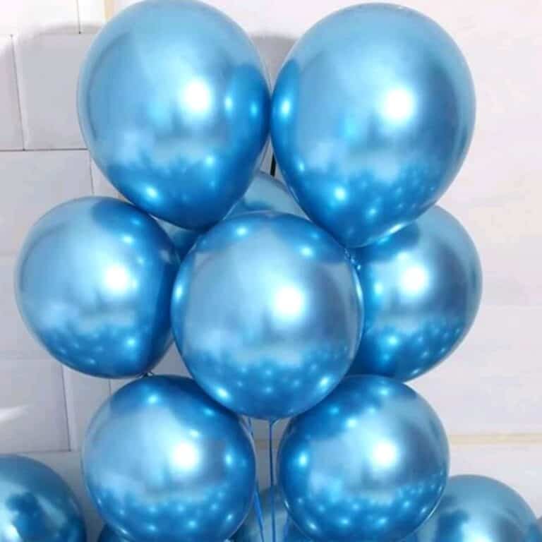 Metalic Blue Latex Balloon 10 Piece - Pretty Party Shop