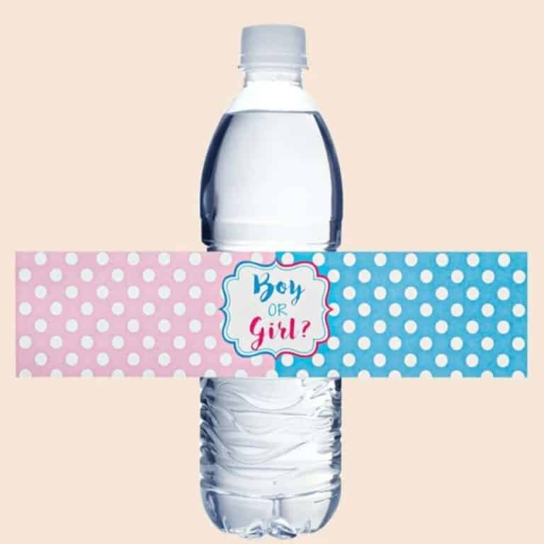 Polka dot Water Bottle Label - Pretty Party Shop