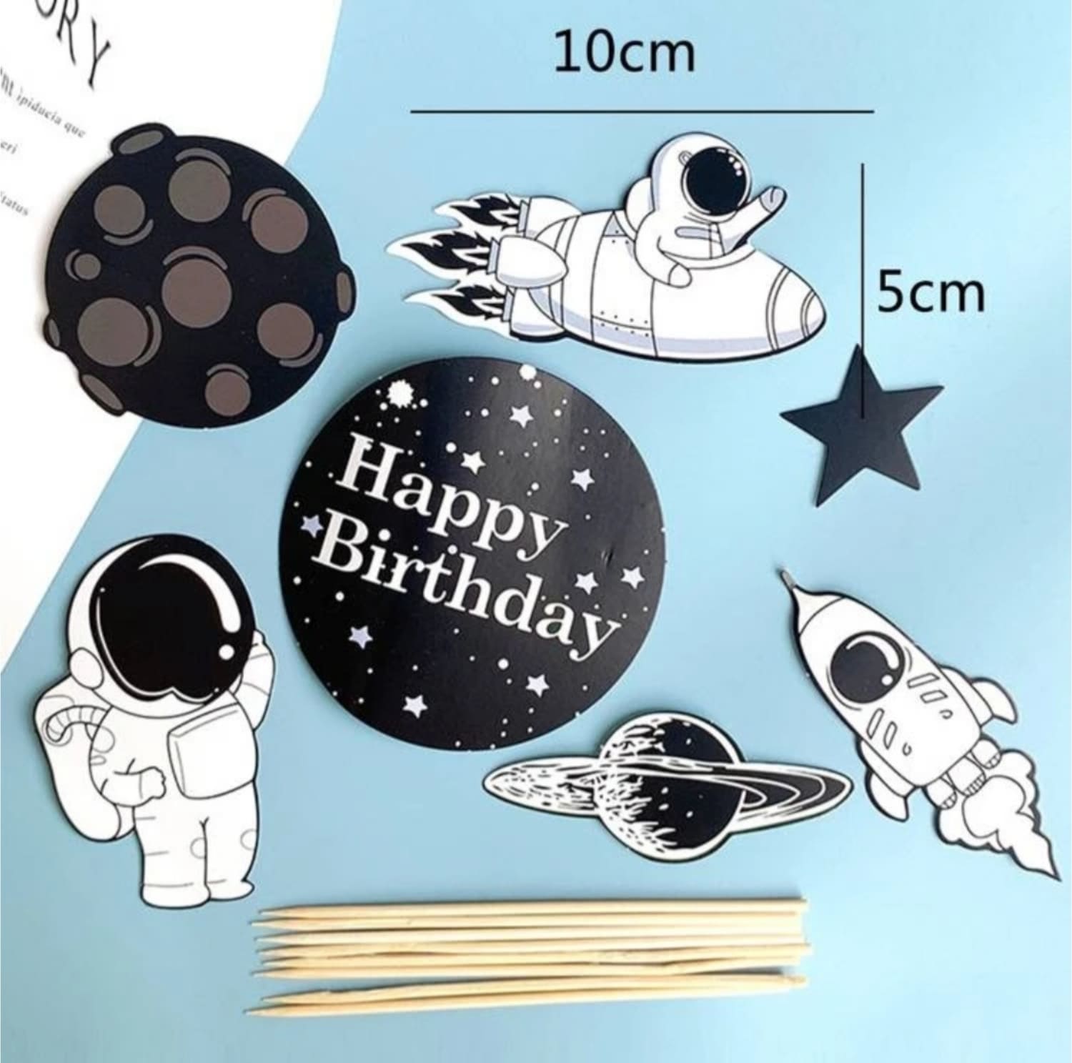 Space Themed Cake Topper - Pretty Party Shop