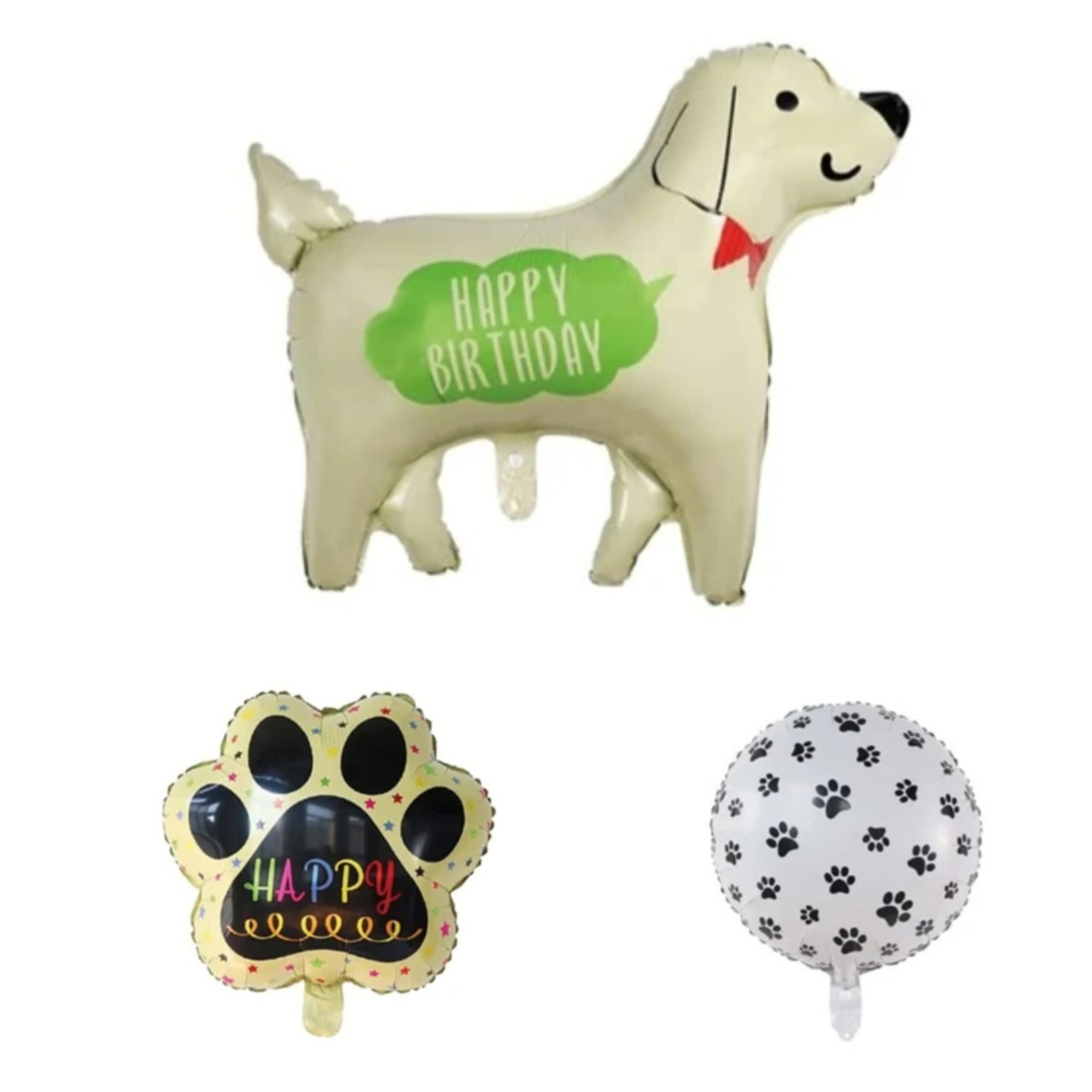 Happy Birthday Dog Foil Balloon Set-5 Piece - Pretty Party Shop