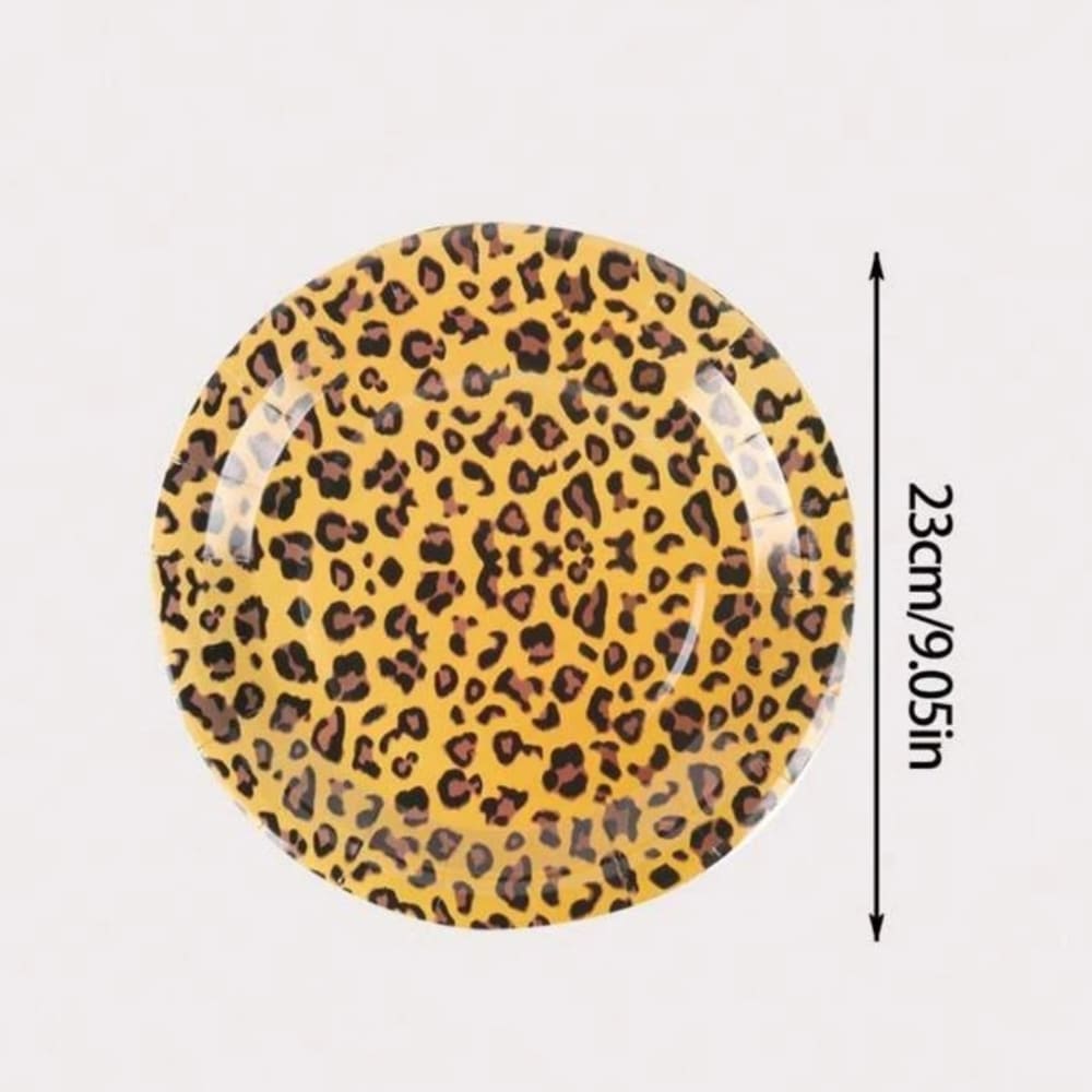Leopard Paper Plates-10 Piece - Pretty Party Shop