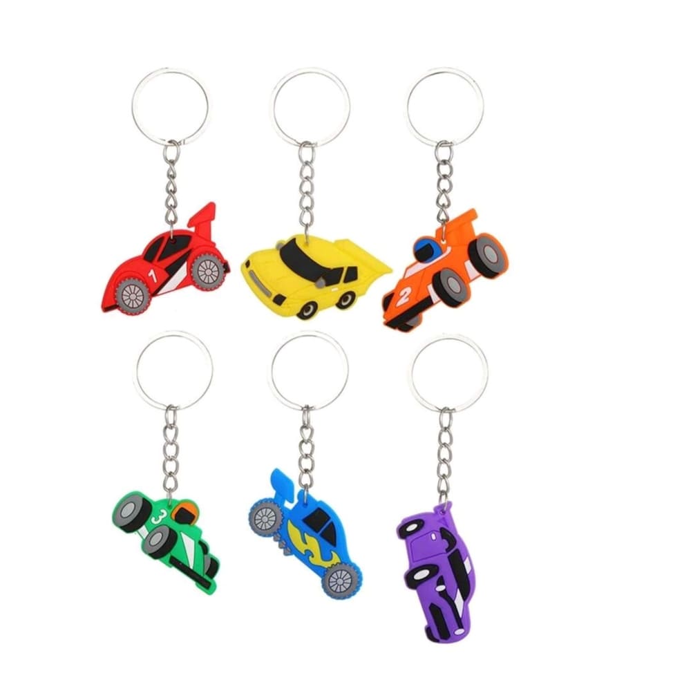 Racing Car Key Rings Party Favors-6 Piece - Pretty Party Shop