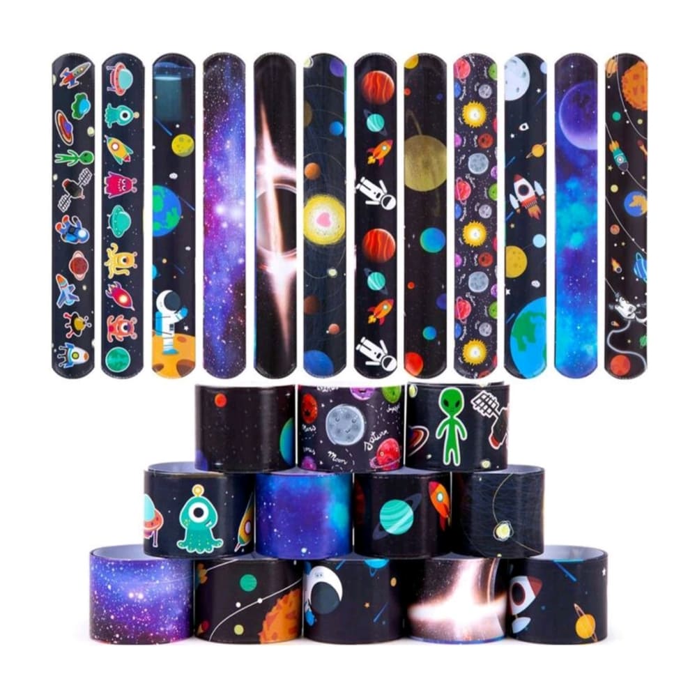 Space Party Favors-Slap Bands-12 Piece - Pretty Party Shop